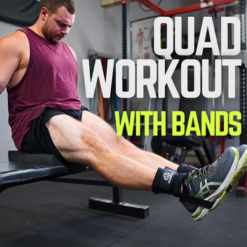 5 Exercise Quad Focused Leg Workout with Resistance Bands